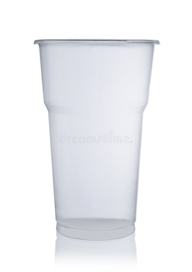 Disposable Glass Isolated on White Stock Image - Image of isolated ...