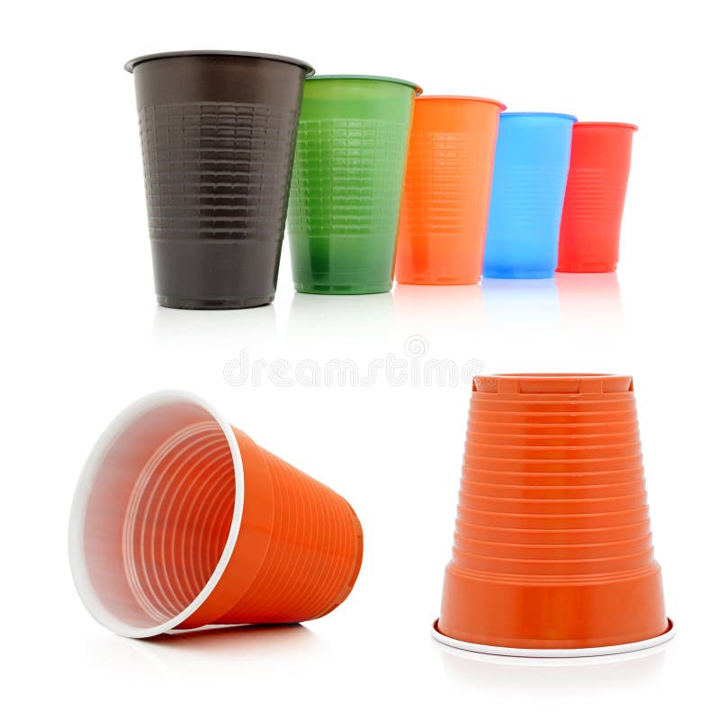 Disposable plastic glass stock photo. Image of food, utensils - 23075206