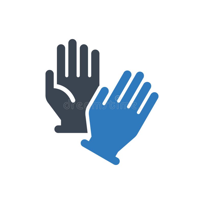 Disposable gloves icon stock vector. Illustration of clean - 254771723