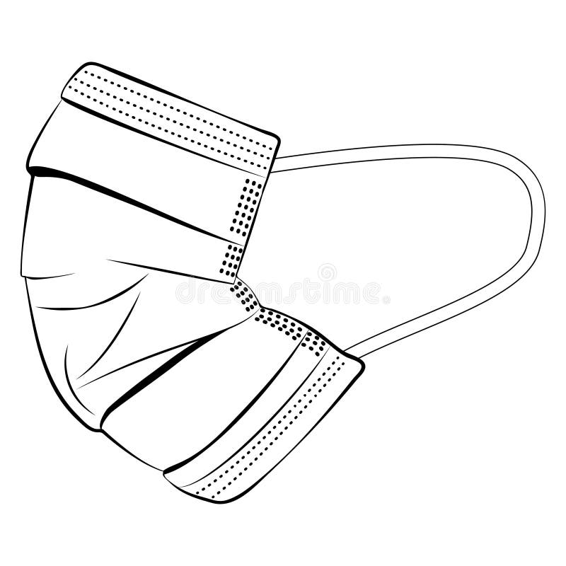 Disposable Mask Illustration Stock Vector - Illustration of face ...