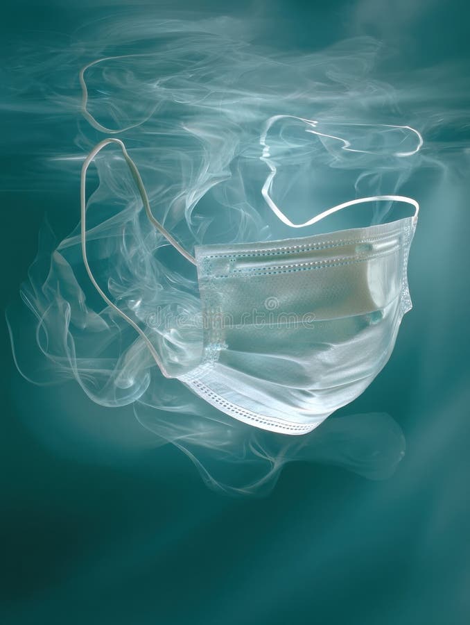Disposable Mask Pollution Floats in Water Creating a Stark Visual of ...