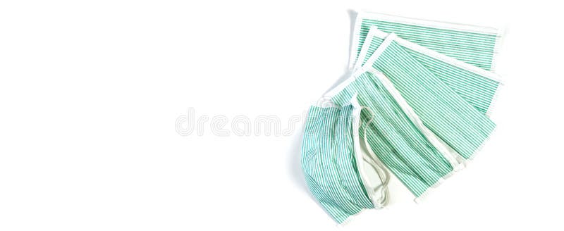 Disposable Medical Face Masks on White Background Stock Image - Image ...