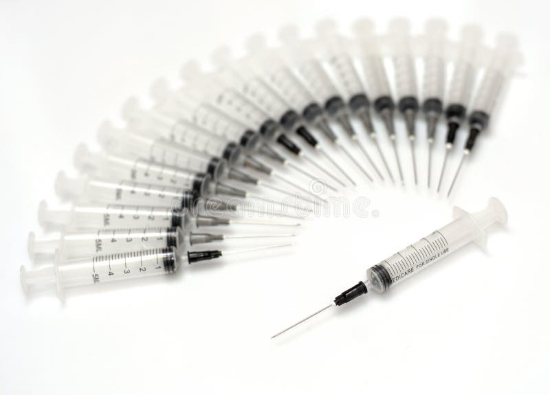 Disposable Medical Syringes with Needles Stock Photo - Image of ...
