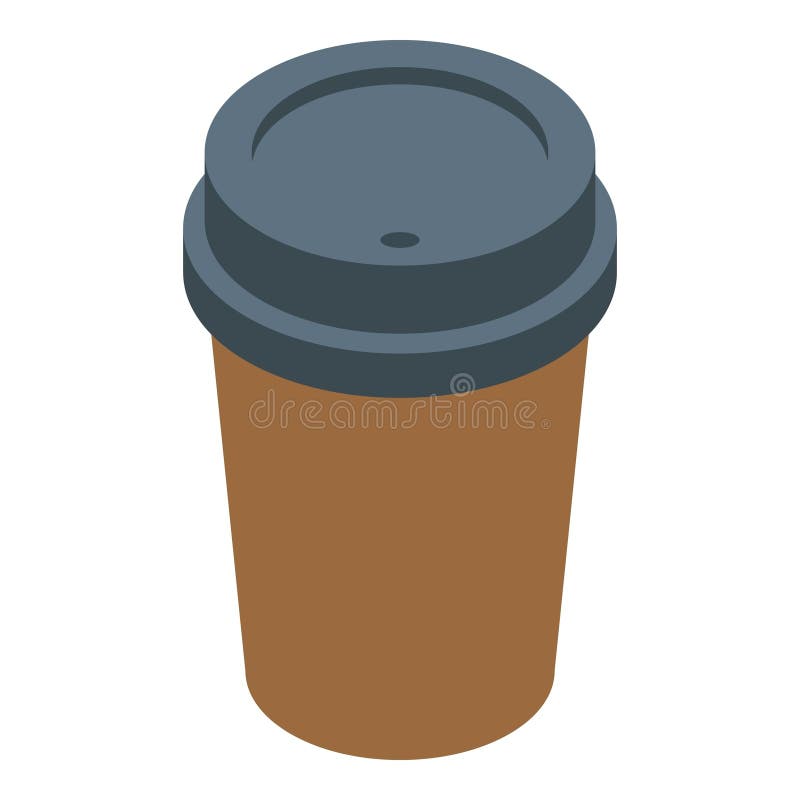 Disposable Paper Coffee Cup Isometric View Stock Illustration ...