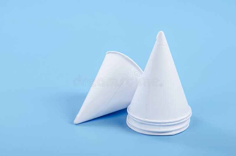 Disposable Paper Cone Water Cups Water Cups Stock Image - Image of ...