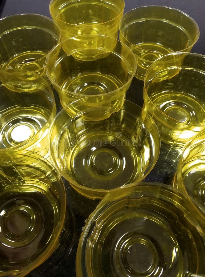 Disposable Plastic Bowls in Yellow Colour Stock Photo - Image of yellow ...