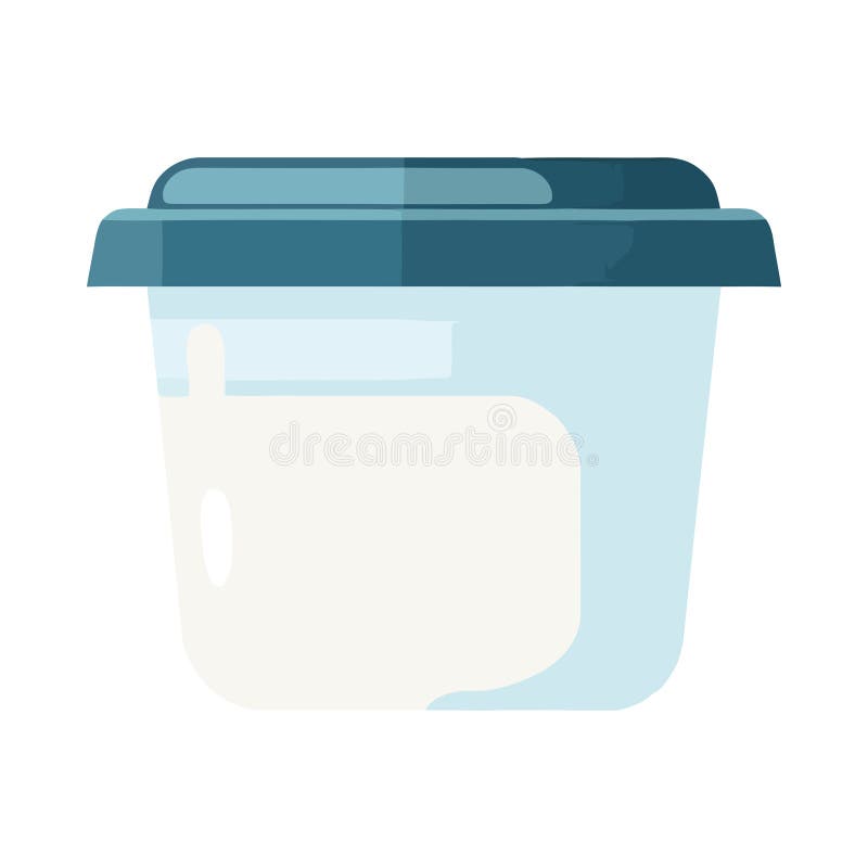 Disposable Plastic Container with Lid for Food Stock Vector ...