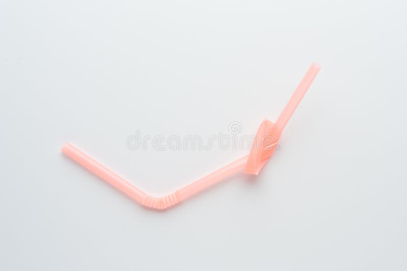 Disposable Plastic Knotted Drinking Straw. Conceptual Photo about ...