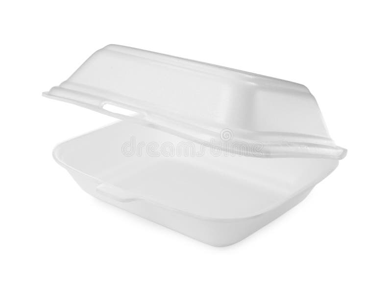 Disposable Plastic Lunch Box Isolated on White Stock Image - Image of ...