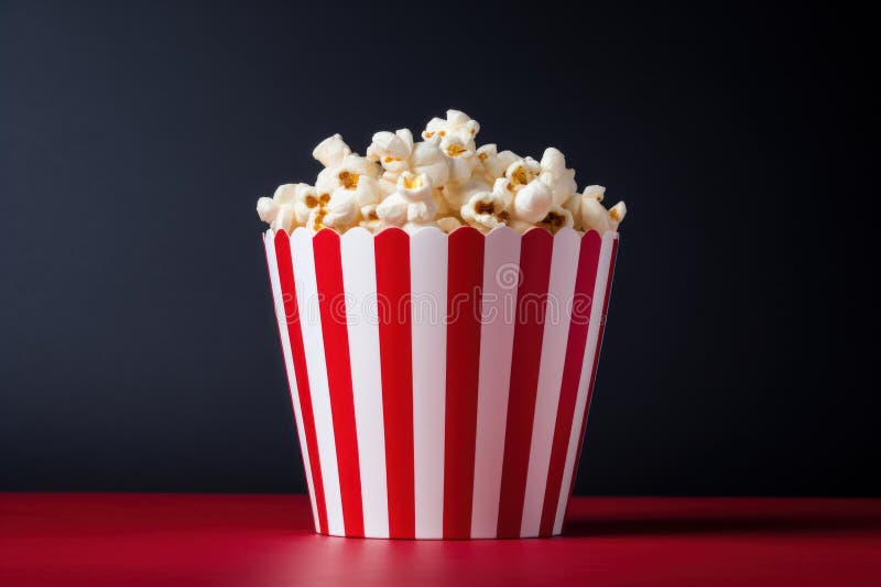 Disposable Popcorn Bucket Generate Ai Stock Image Image Of Clipping