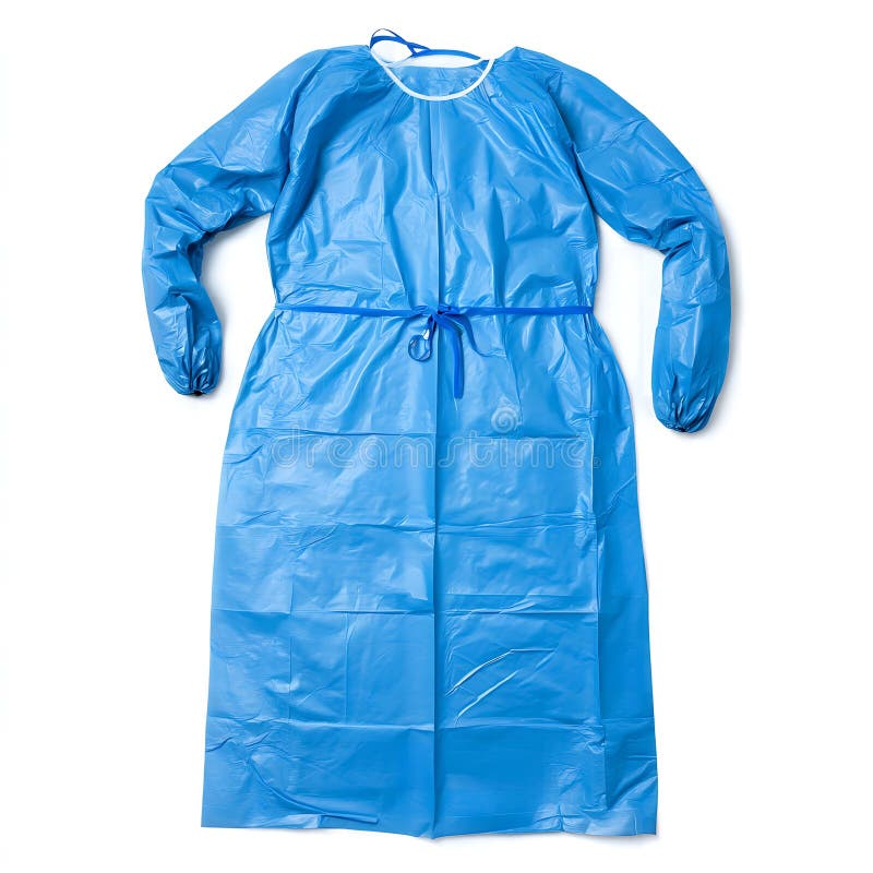 Disposable Protective Gown Blue Medical Isolation Gown for Safety Stock ...