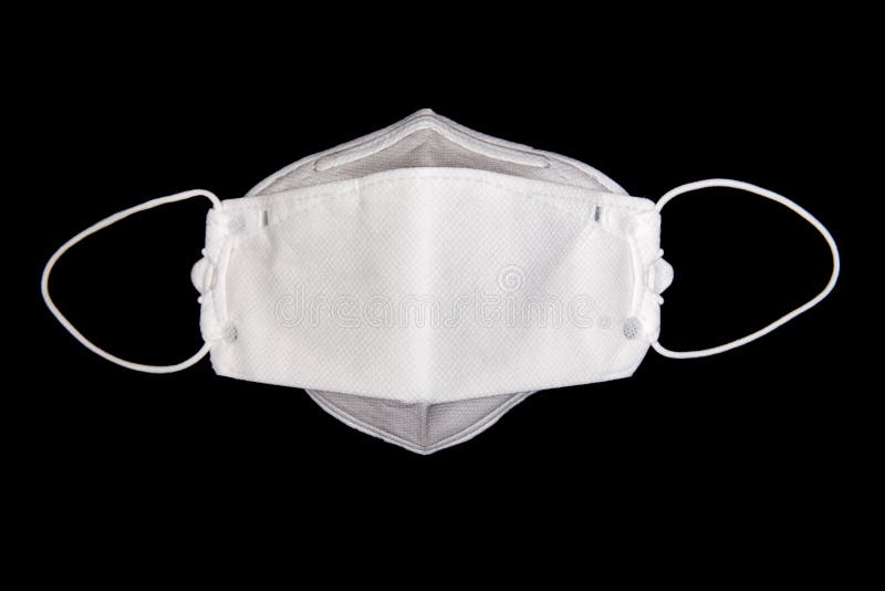 Disposable Protective Masks on a Black Background Stock Image - Image ...