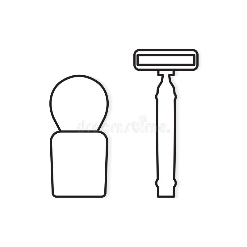 Disposable Razor and Brush Icon Stock Vector - Illustration of shaver ...