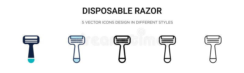 Disposable Razor Icon in Filled, Thin Line, Outline and Stroke Style ...