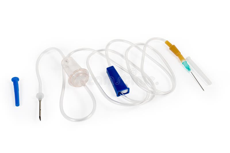 Disposable Set for Intravenous Drip Infusion with Removed Protective ...