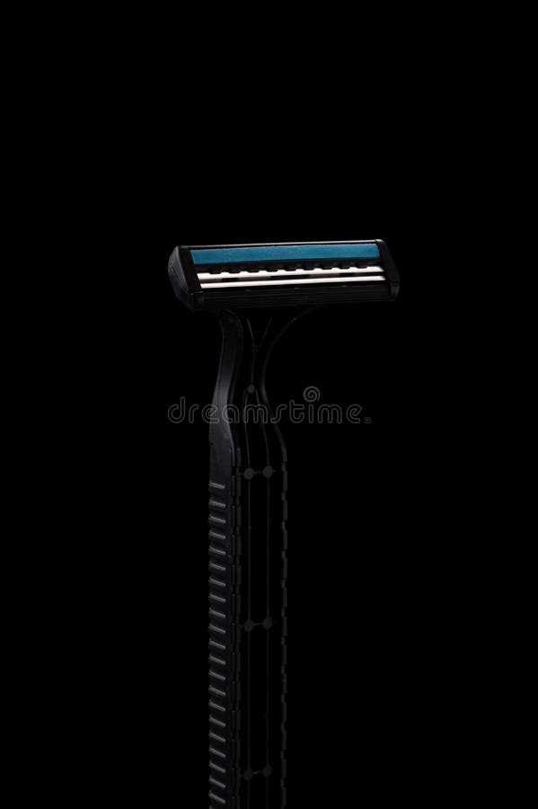 Disposable Shaving Machine in Black. Photo Razor at an Angle. Shiny ...