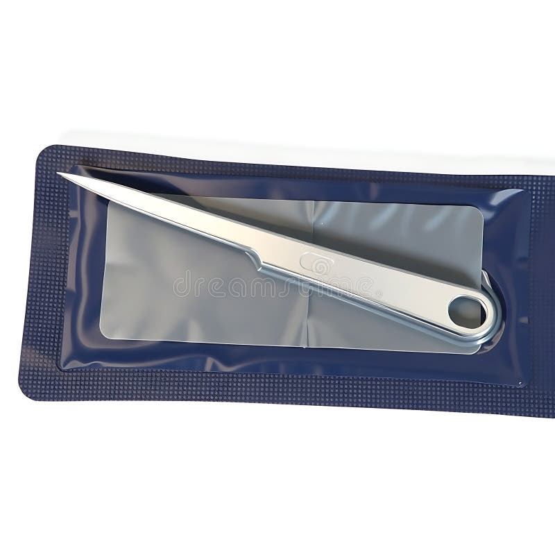 A Disposable Surgical Scalpel with a Sharp, Sterile Blade in Its ...