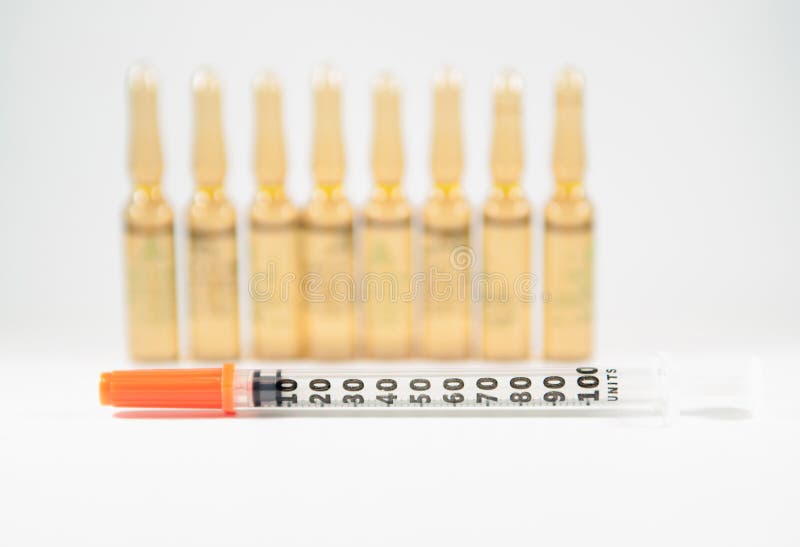 Disposable Syringe Brown Injection Ampule Stock Photos - Free & Royalty ...