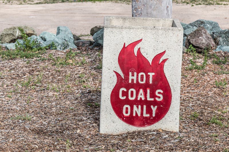 Disposal Bin for Hot Coals stock photo. Image of storage - 70808766