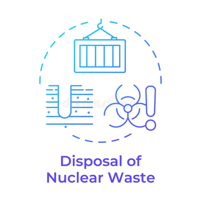 Disposal of Nuclear Waste Blue Gradient Concept Icon Stock Vector ...
