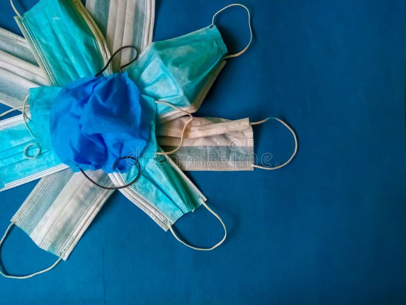 Disposal of Used Medical Masks. Stock Image - Image of infection ...