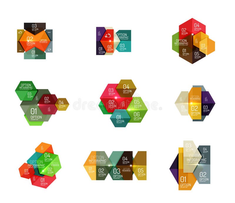 Disposiciones De La Bandera De Infographic Ilustración del Vector ...