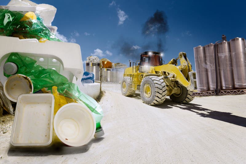 Disposing of waste stock image. Image of management, environmental ...