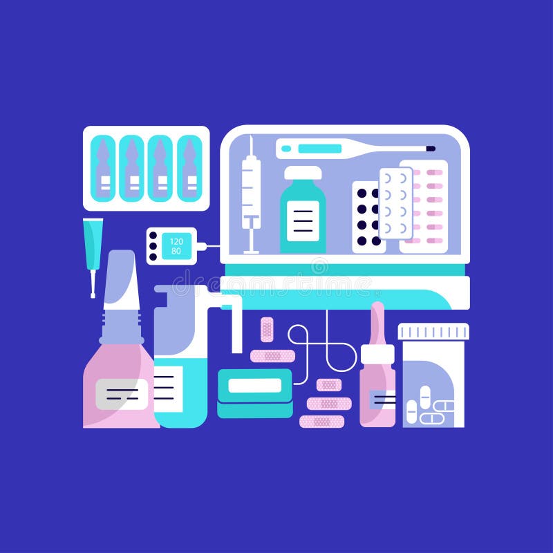 Dispositifs Médicaux Et Icônes De Vecteur D'équipement Illustration de ...