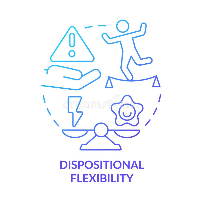 Dispositional Flexibility Blue Gradient Concept Icon Stock Vector ...