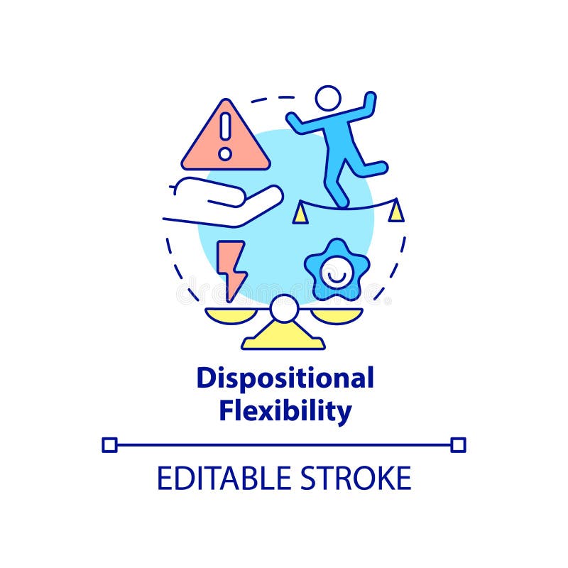 Dispositional Flexibility Blue Gradient Concept Icon Stock Vector ...