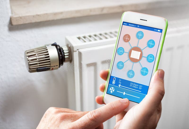 Dispositivo Casero Elegante - Contenga El Concepto De Control Casero De La Automatización Imagen ...