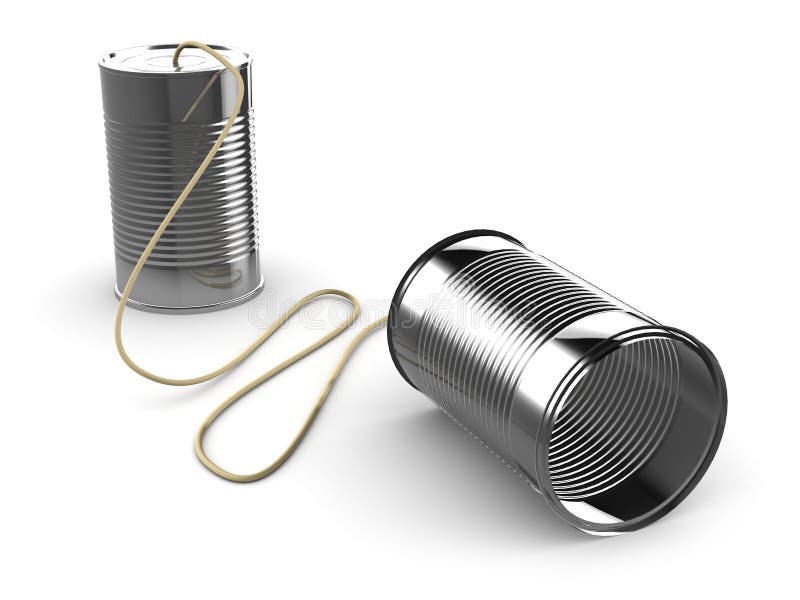 Dispositivo De Comunicación De La Lata 3d Stock de ilustración ...