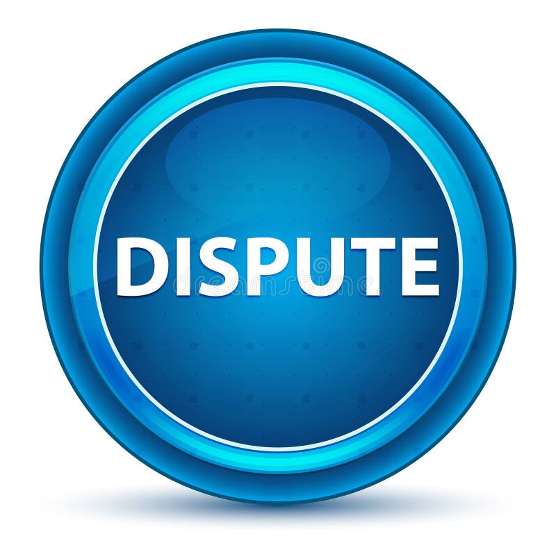 Dispute Shiny Blue Square Button Stock Illustration - Illustration of ...
