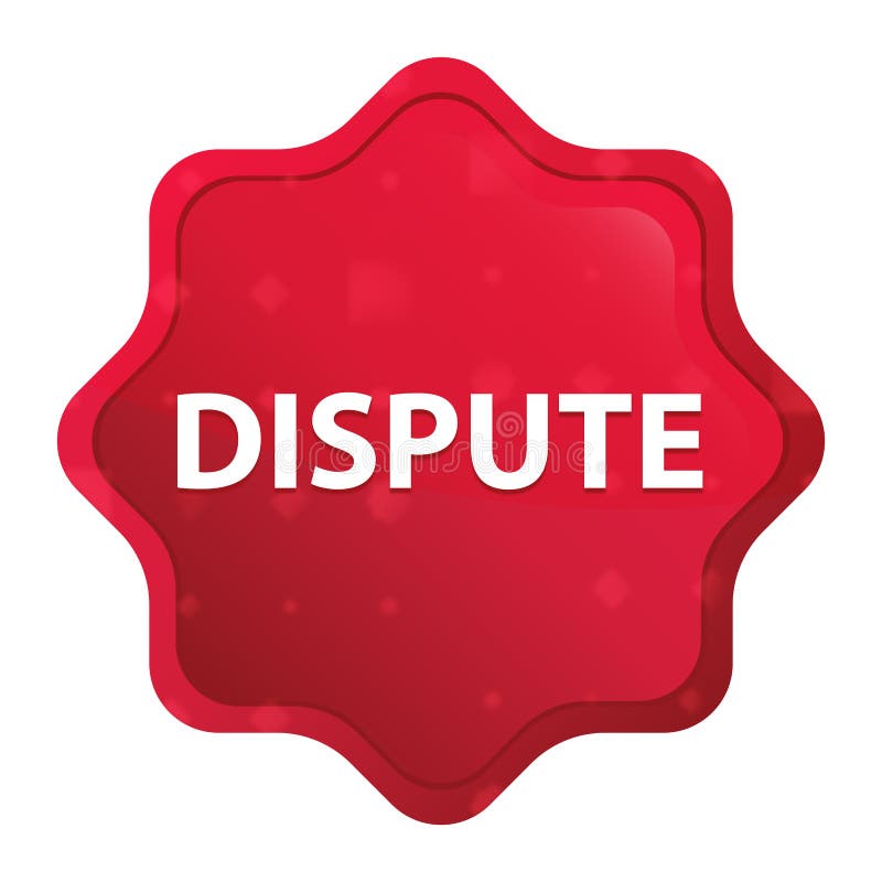 Dispute Misty Rose Red Starburst Sticker Button Stock Illustration ...