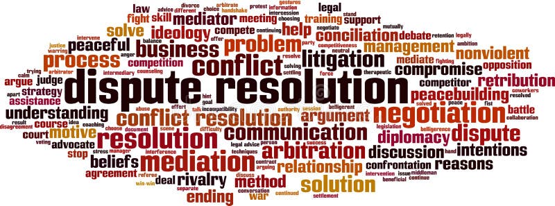 Dispute Resolution Word Cloud Stock Vector - Illustration of concept ...
