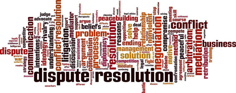 Dispute Resolution Word Cloud Stock Vector - Illustration of peaceful ...