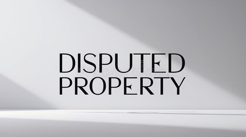 Disputed Property Text Displayed on a Clean Surface with Striking ...