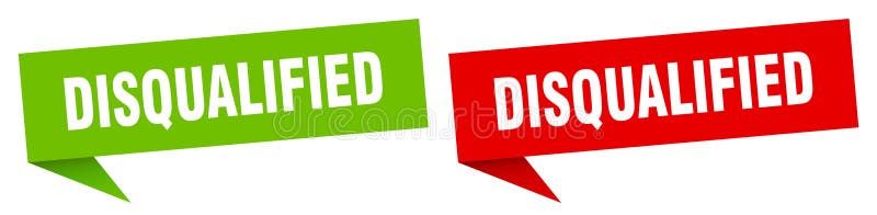 Disqualified Banner. Disqualified Ribbon Label Sign Set Stock Vector ...