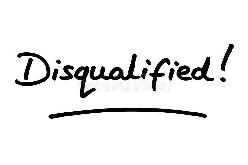 Disqualified stock illustration. Illustration of banned - 86680710
