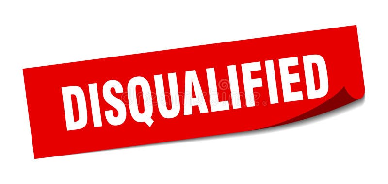 Disqualified Sticker. Square Isolated Label Sign. Peeler Stock Vector ...