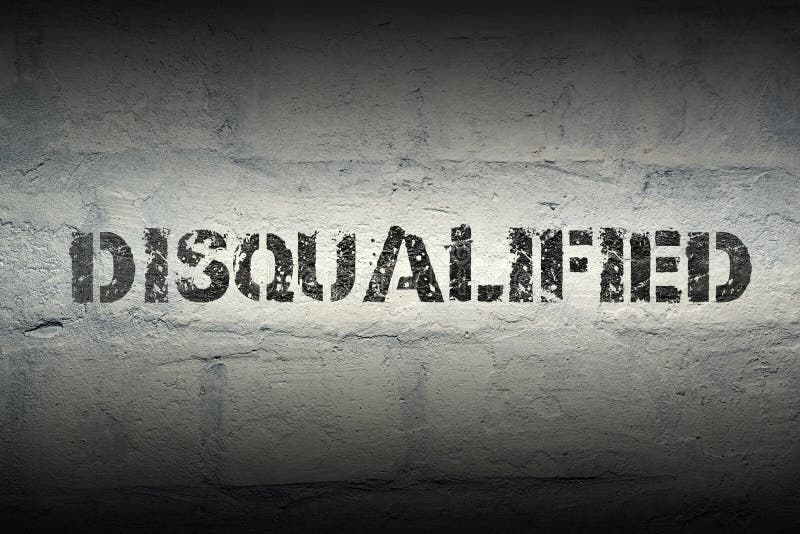 Disqualified WORD GR stock photo. Image of black, rejection - 85062164