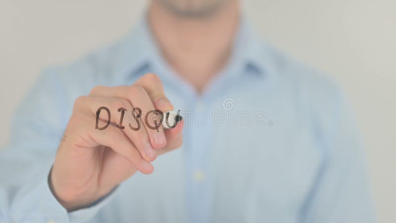 Disqualify, Man Writing on Transparent Screen Stock Video - Video of ...