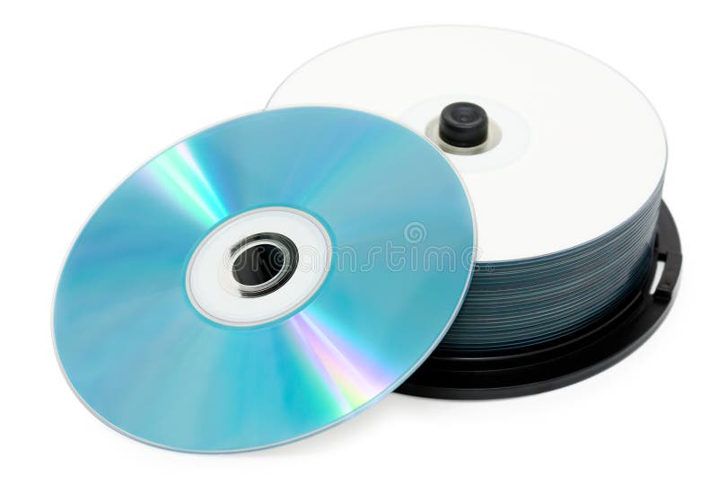 Disque Compact Imprimable De CD Et De DVD Sur Le Fond Blanc Photo stock ...
