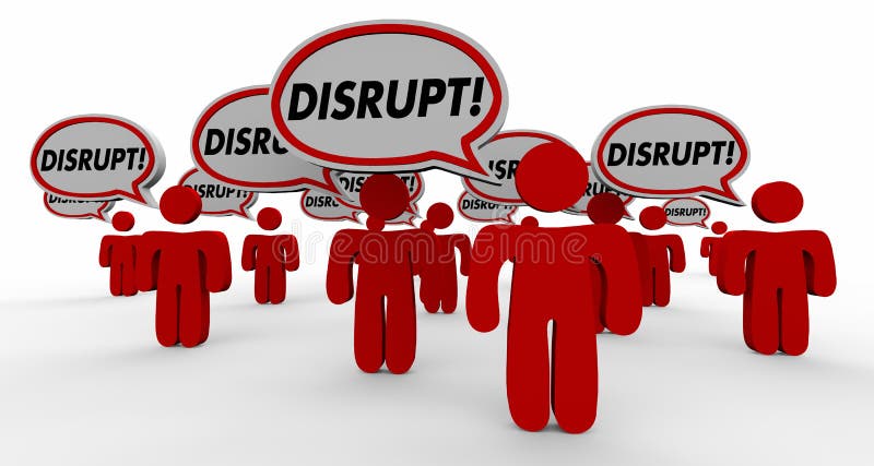 Disrupt Change Upset Status Quo Loop Process Stock Illustration ...