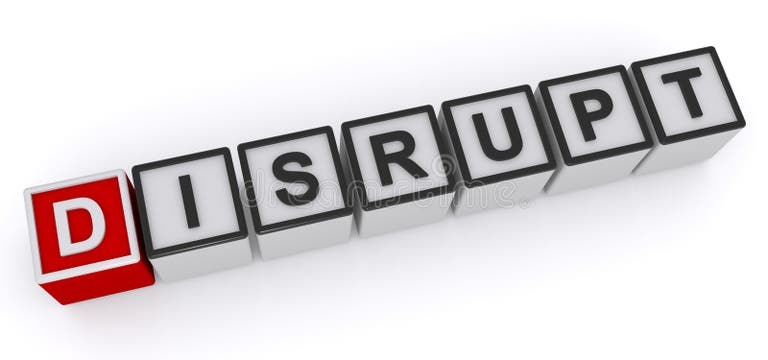 Disrupt word blocks stock illustration. Illustration of idea - 182960741