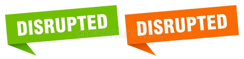 Disrupted Banner. Disrupted Speech Bubble Label Set Stock Vector ...