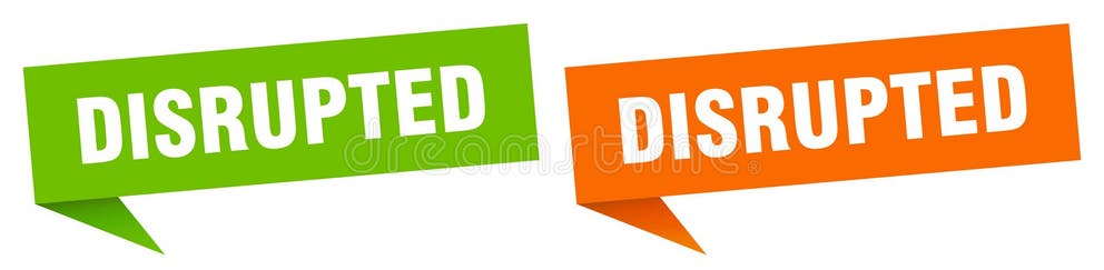 Disrupted Banner. Disrupted Speech Bubble Label Set Stock Vector ...