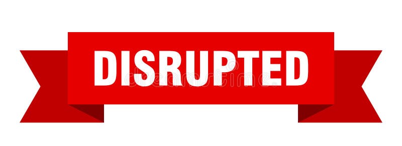 Disrupted Ribbon. Disrupted Isolated Band Sign Stock Vector ...