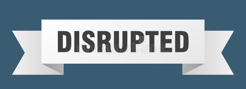 Disrupted Ribbon. Disrupted Isolated Band Sign Stock Vector ...