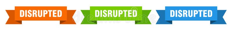 Disrupted Ribbon. Disrupted Isolated Paper Sign. Banner Stock Vector ...